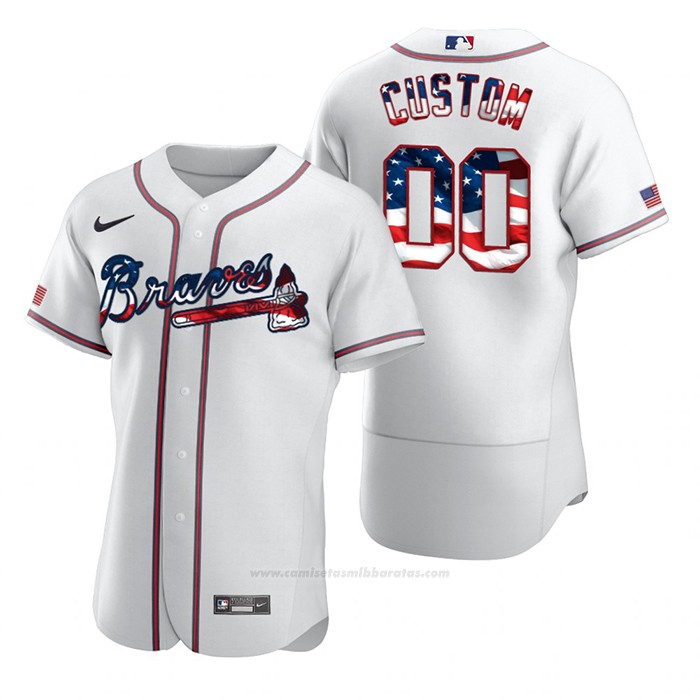 Camiseta Beisbol Hombre Atlanta Braves Personalizada Stars & Stripes ...